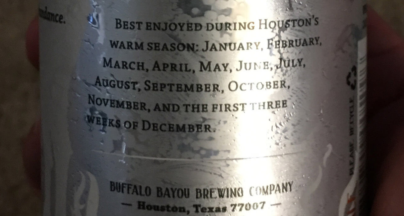 Great White Buffalo - Beer Chronicle - Houston Craft Beer Review